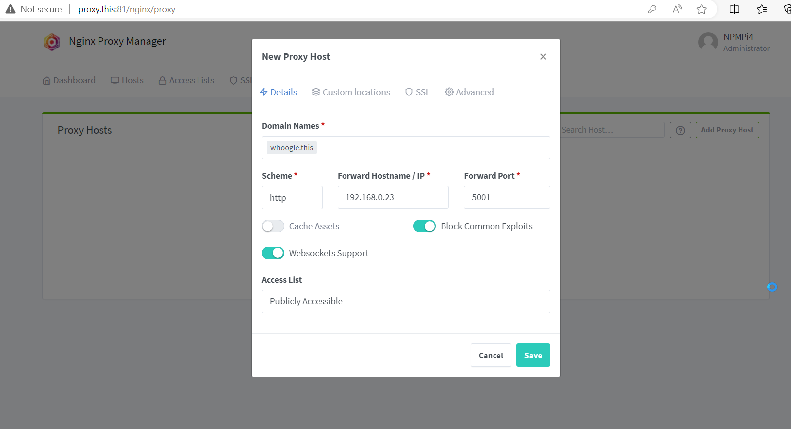 Get Started With Docker Part 5 Forward Custom Hostnames With Nginx Proxy Manager And Pi Hole